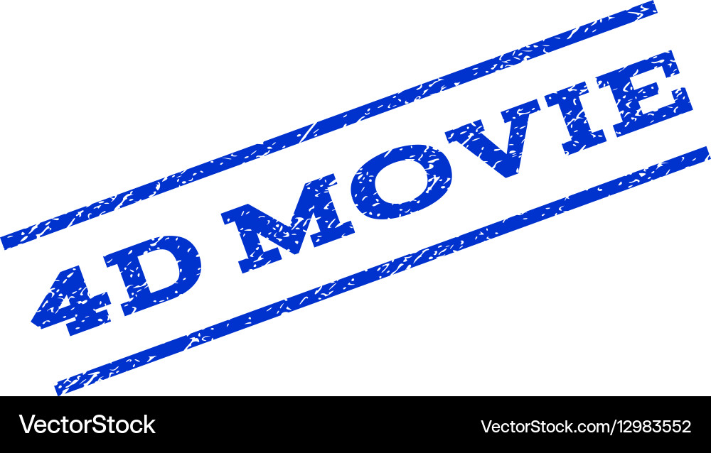 4d movie watermark stamp Royalty Free Vector Image