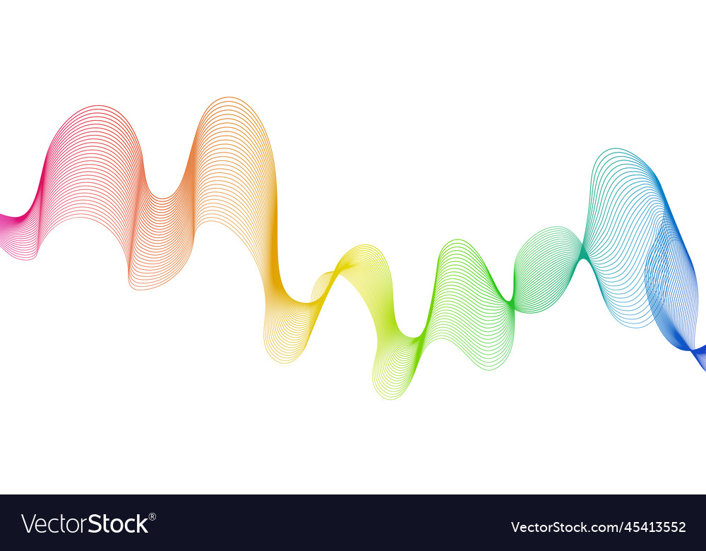 Abstract backdrop with wave gradient lines Vector Image