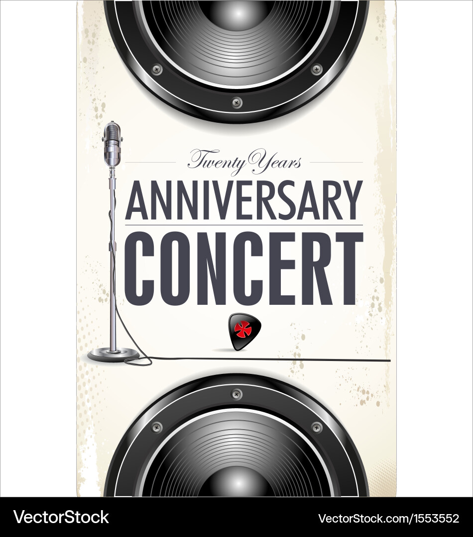 Anniversary rock concert poster Royalty Free Vector Image