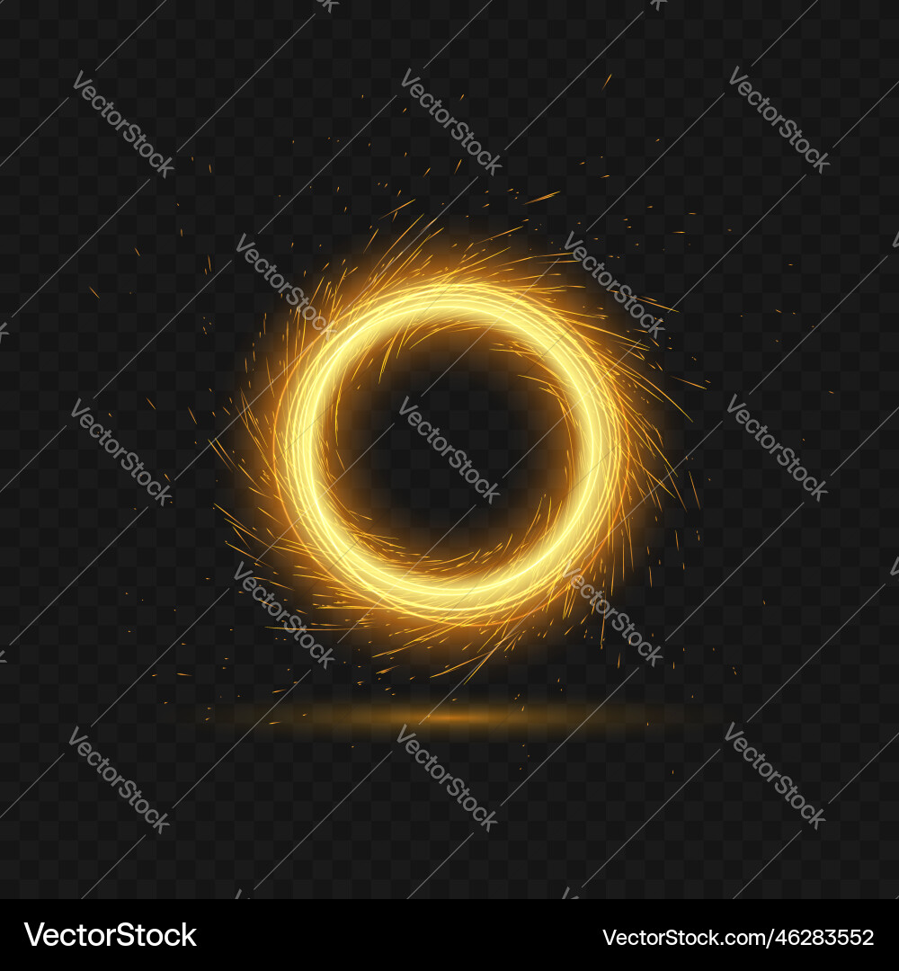 Bright fiery magical portal Royalty Free Vector Image
