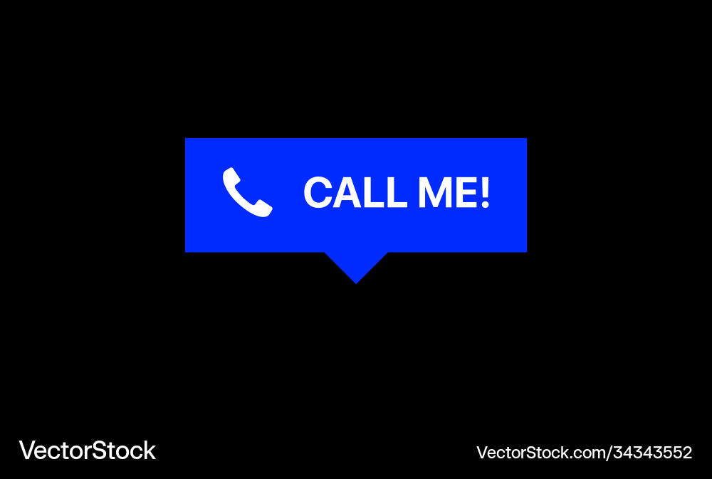 Call me reaction social media message Royalty Free Vector