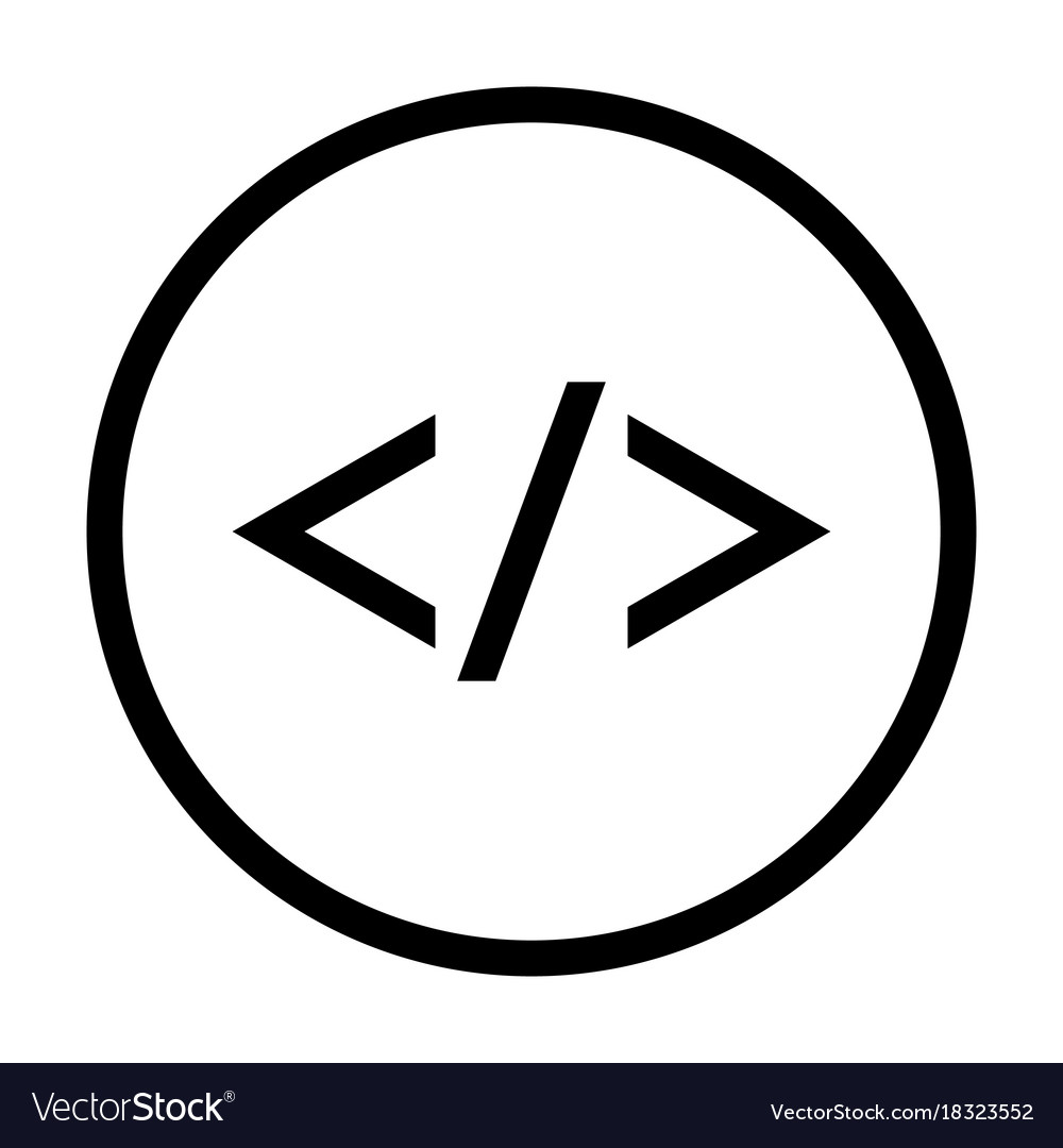 Code Icon Iconic Design Royalty Free Vector Image