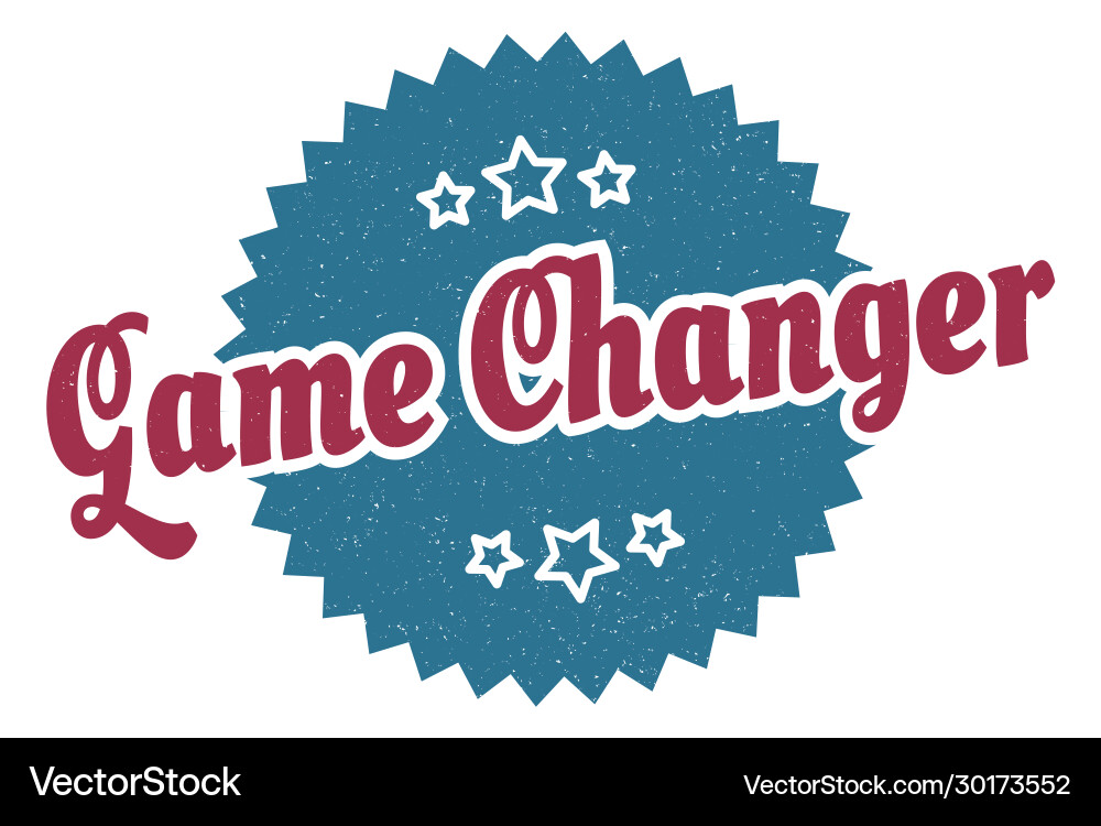 Game changer sign round vintage Royalty Free Vector Image