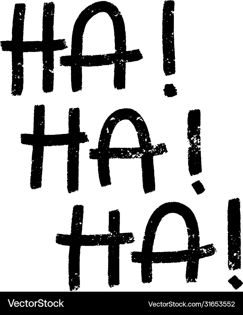Ha sticker for social media content hand Vector Image