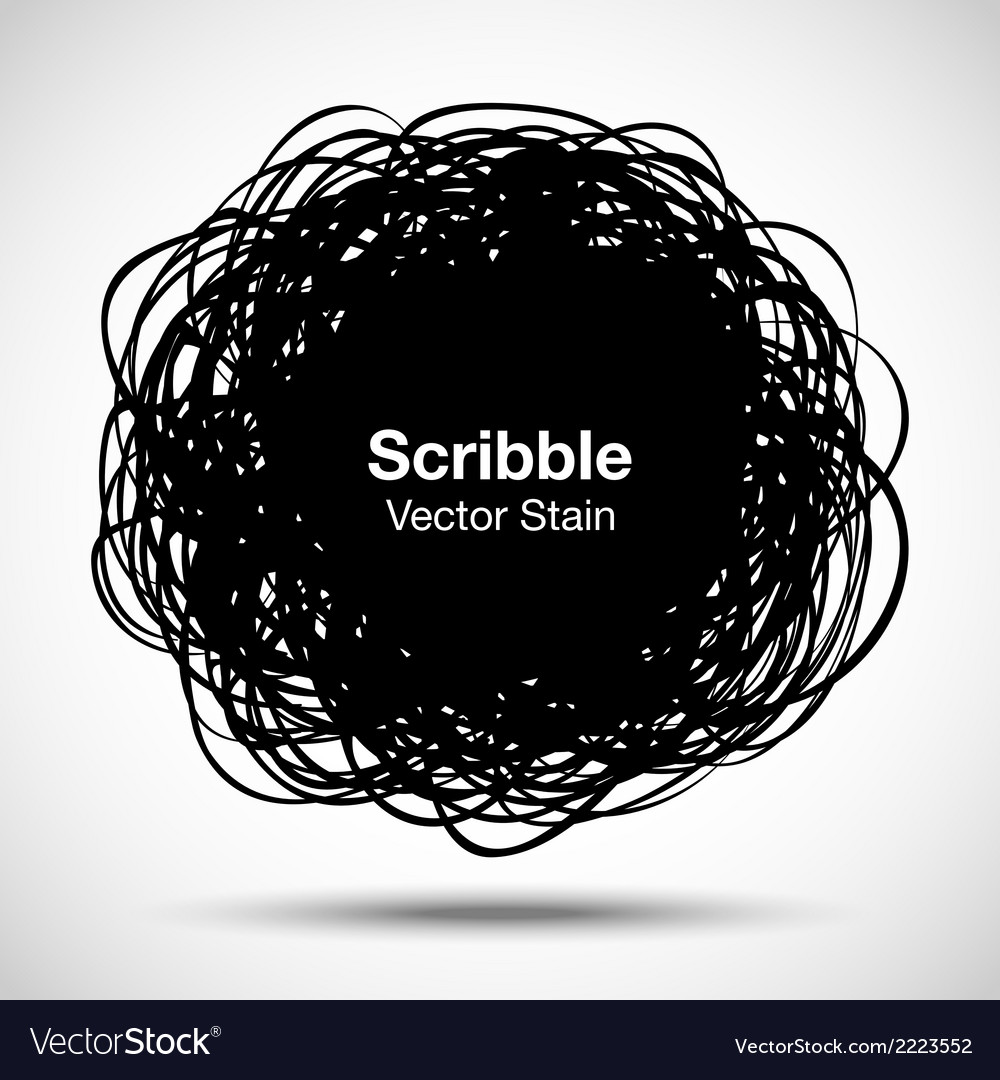 Hand drawn scribble shape Royalty Free Vector Image