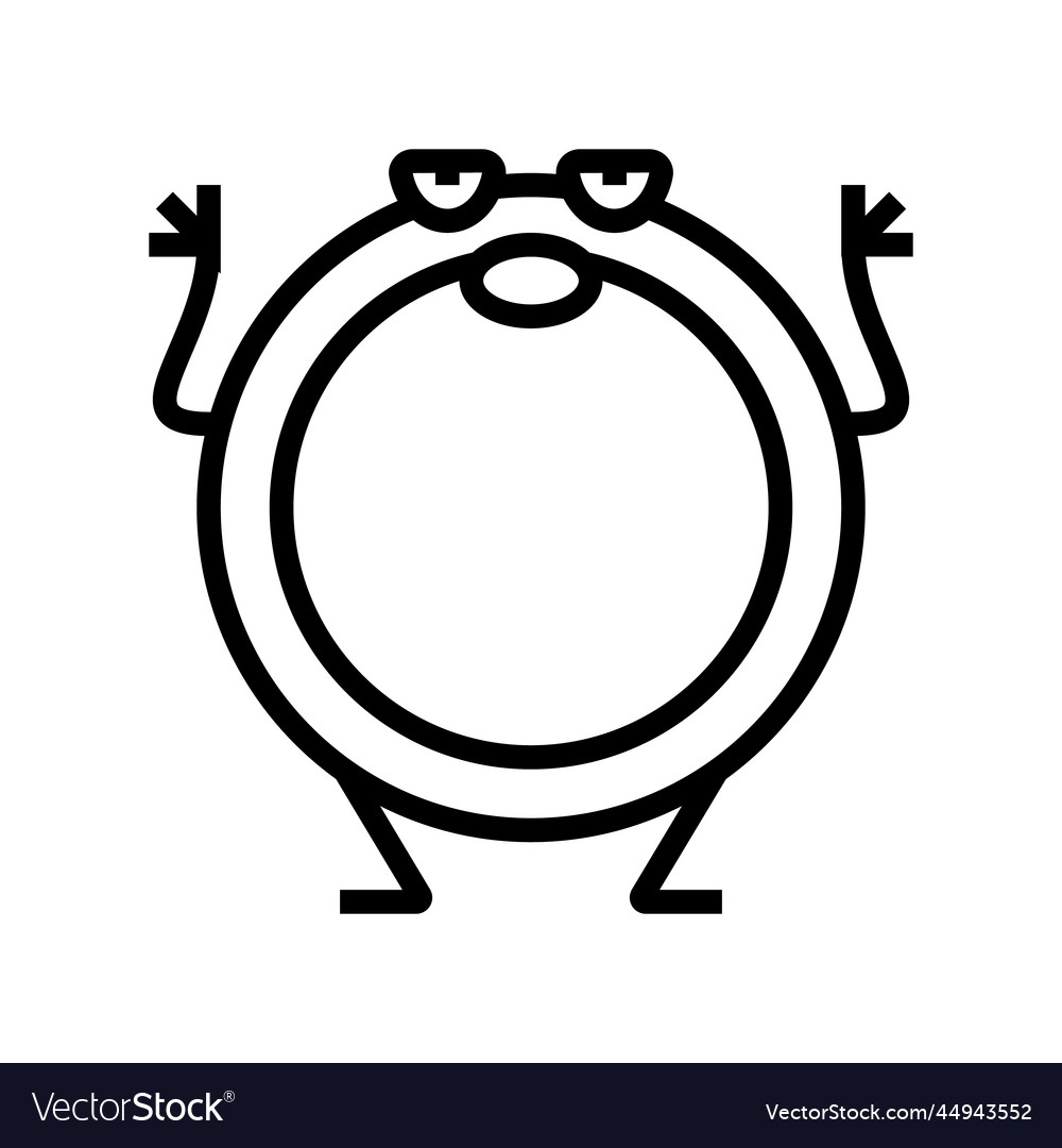 Ring geometric shape character line icon Vector Image Ring geometric shape character line icon Vector Image