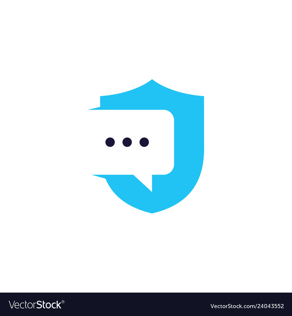 Secure message chat bubble logo icon element Vector Image