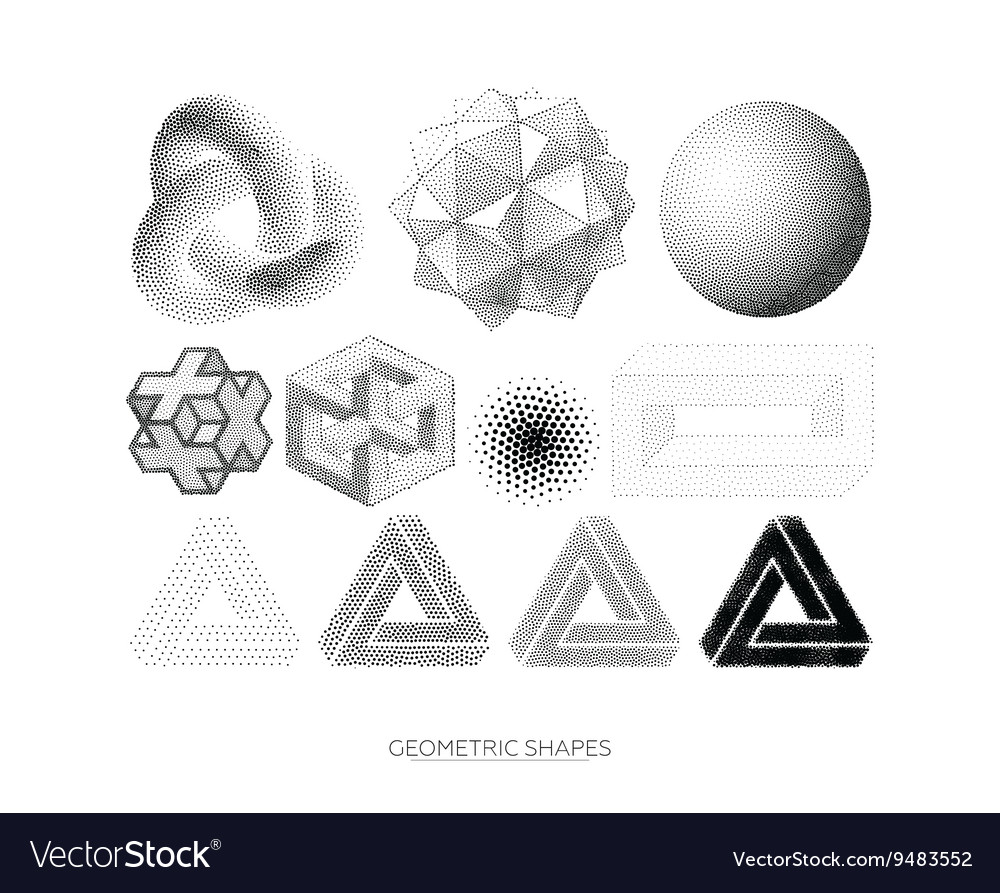 Set geometric shapes Royalty Free Vector Image