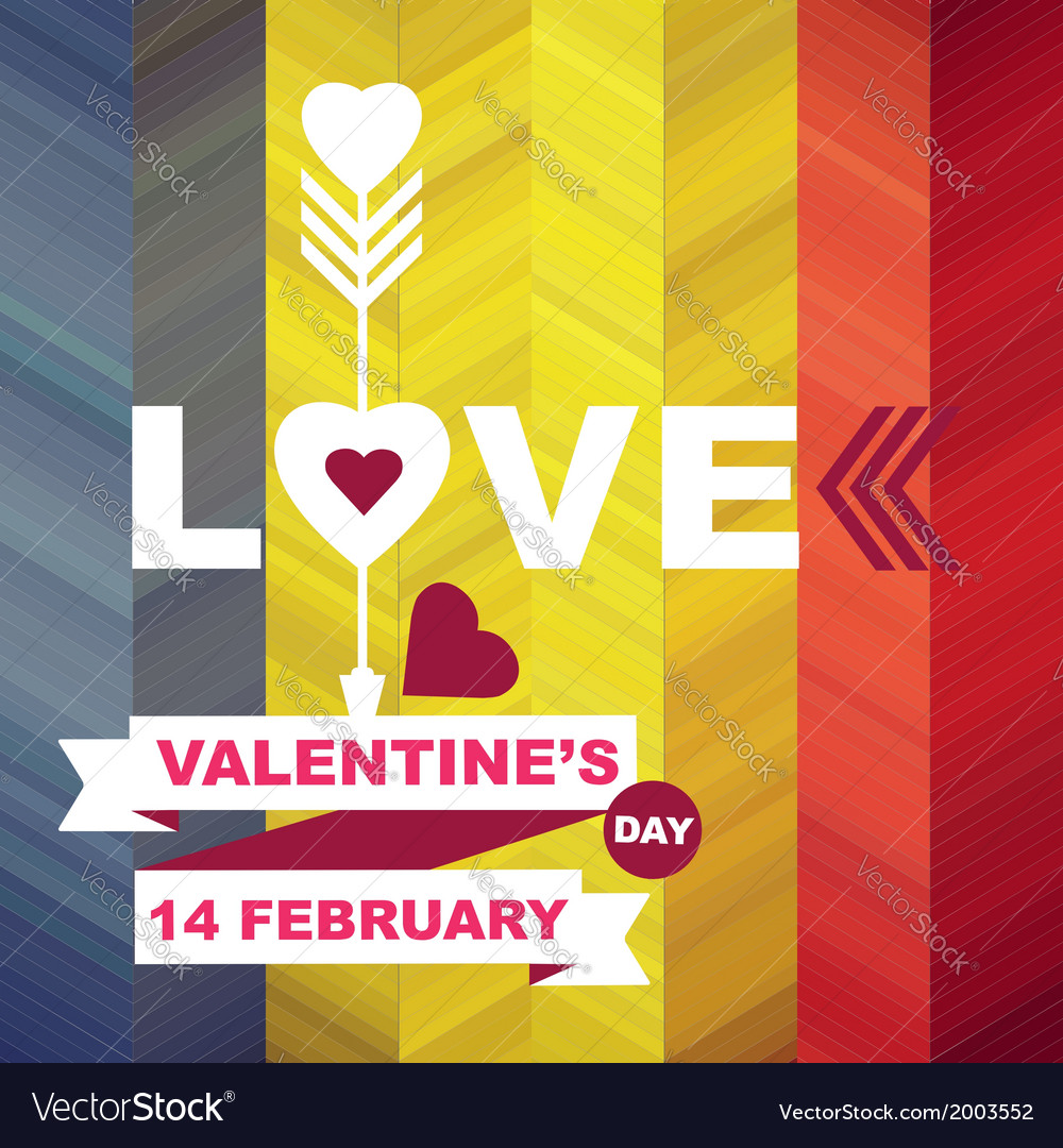 Valentines day postertypography Royalty Free Vector Image