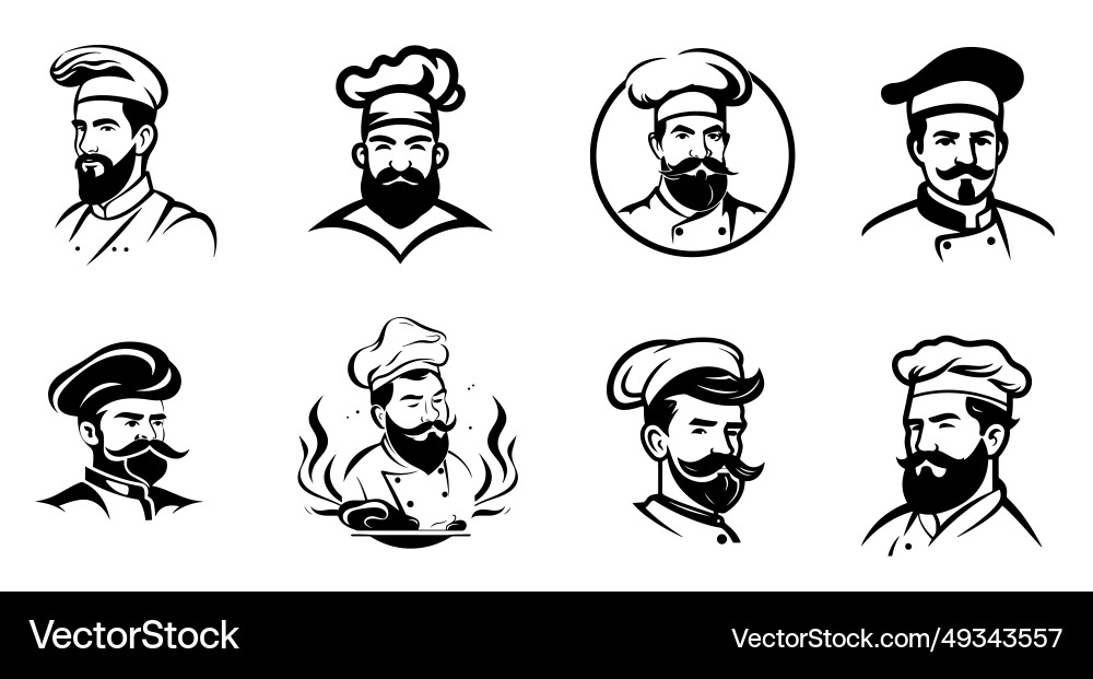 A sketch of chef Royalty Free Vector Image - VectorStock