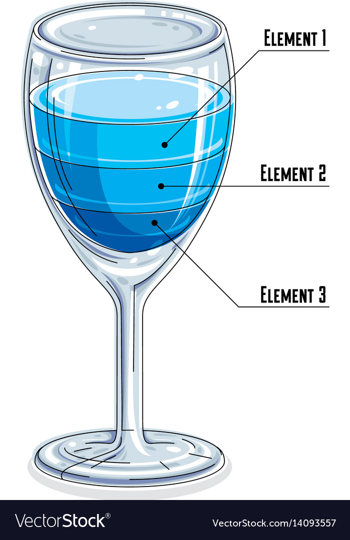 Creative infographics element 3d wineglass Vector Image