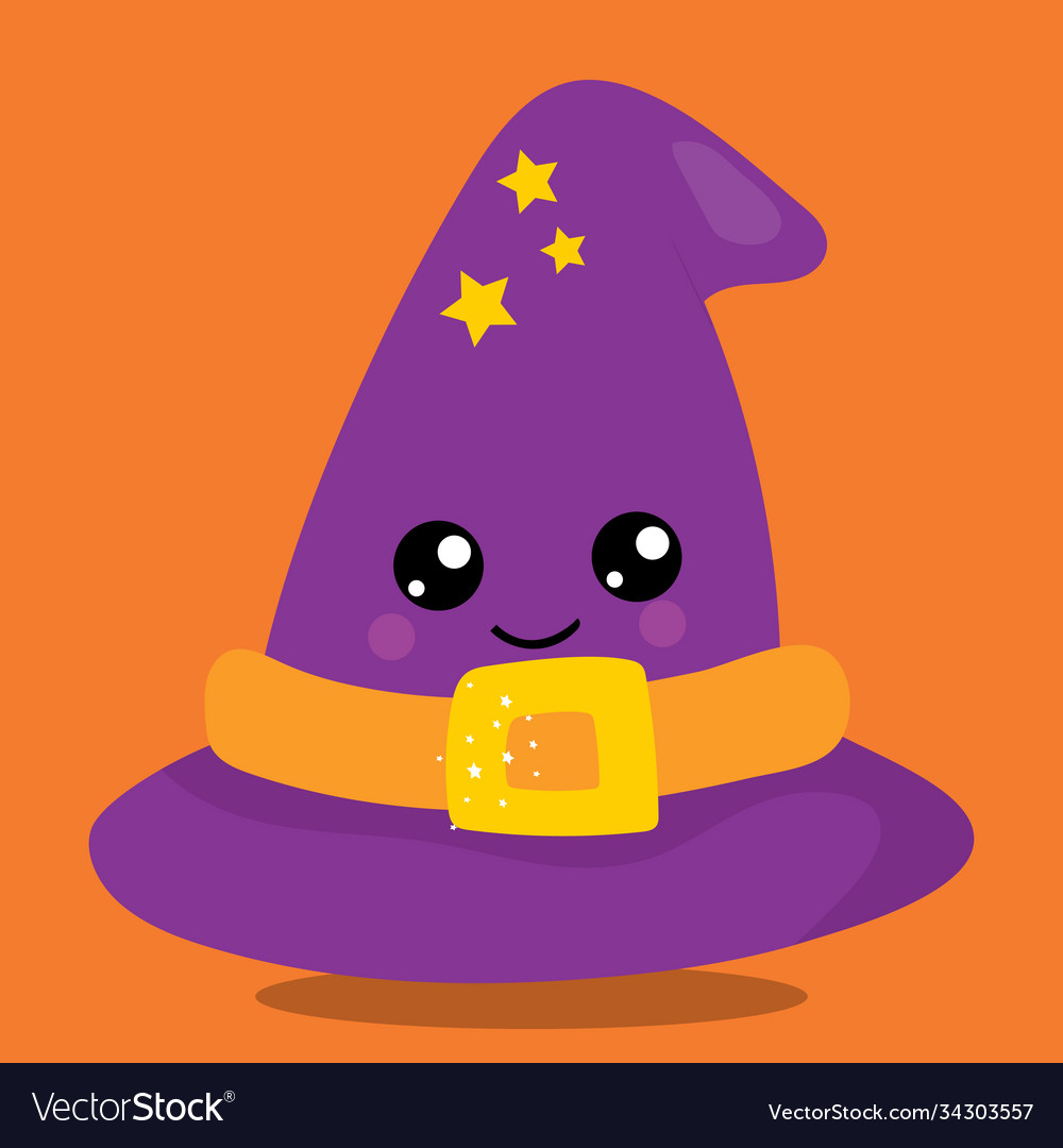 Halloween witch hat 09 Royalty Free Vector Image