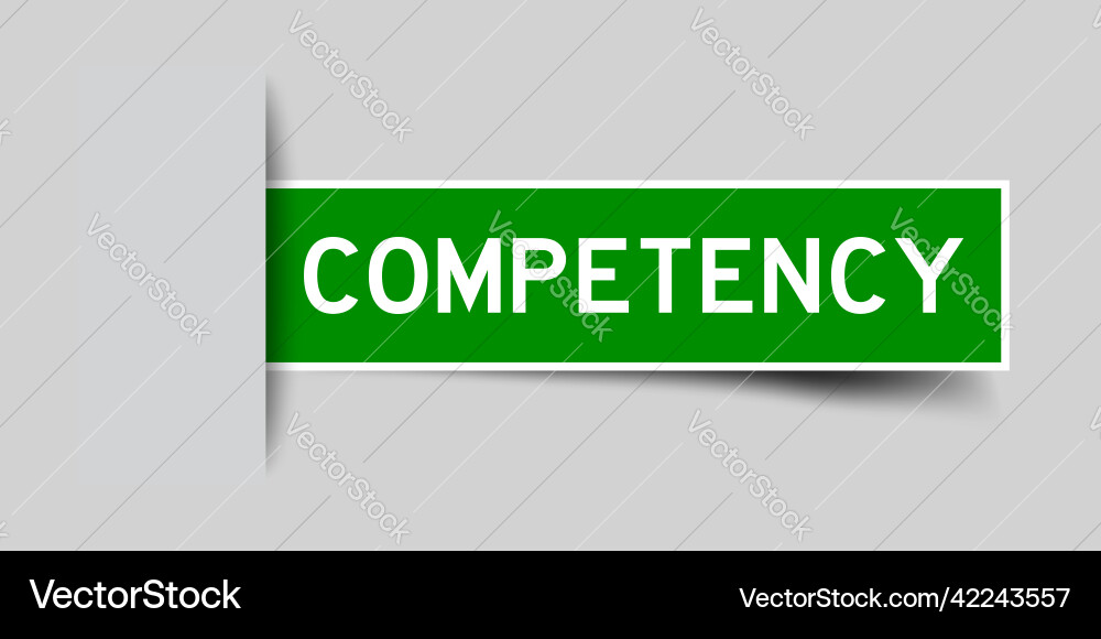 Inserted green color label sticker with word Vector Image