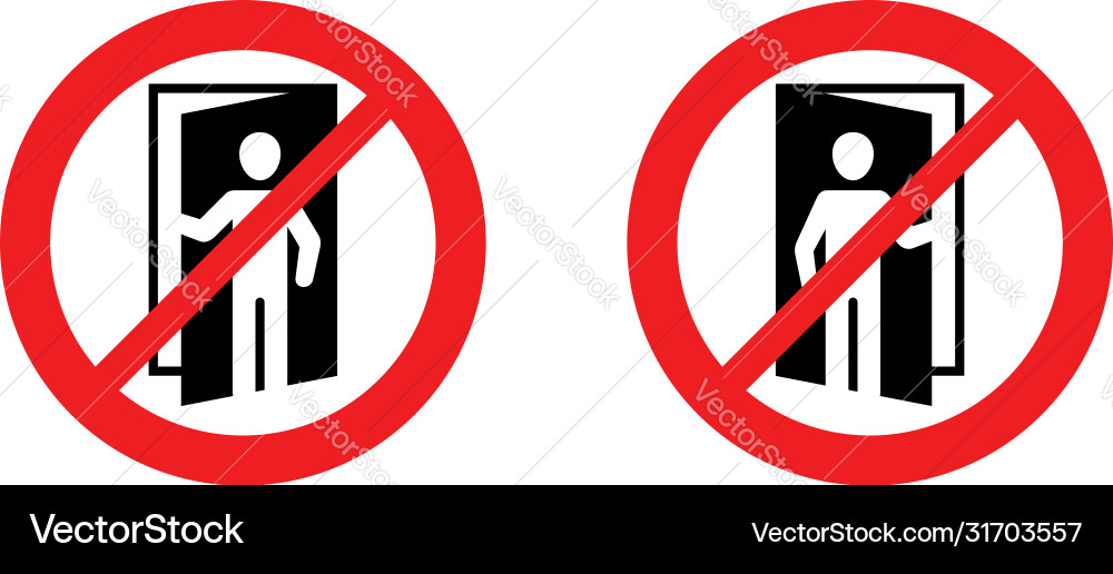 No entry sign for private forbidden territory Vector Image