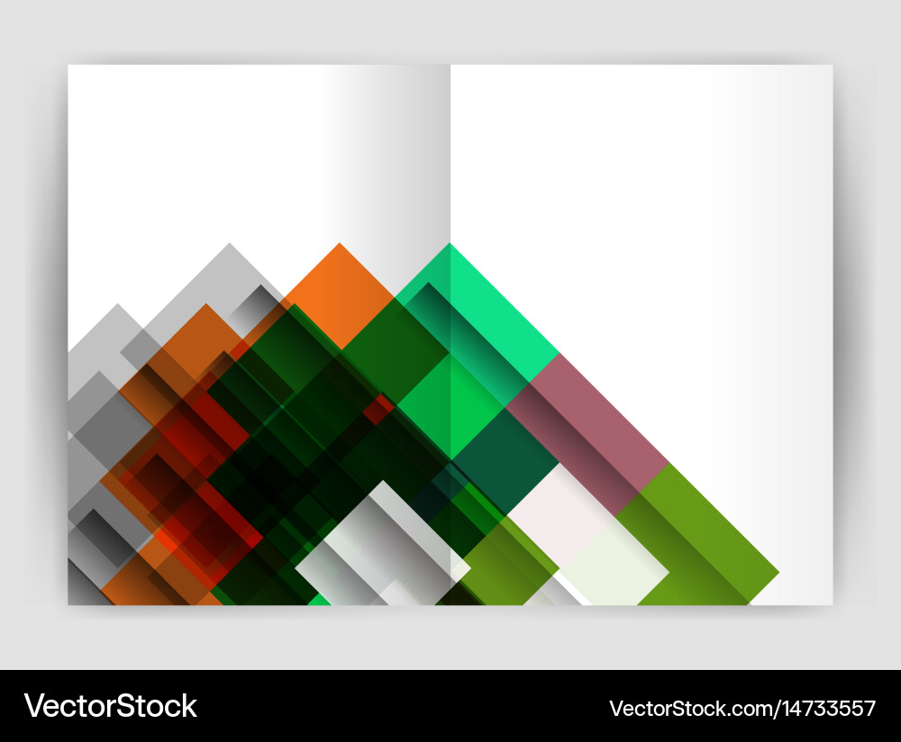 Square design corporate business flyer Royalty Free Vector