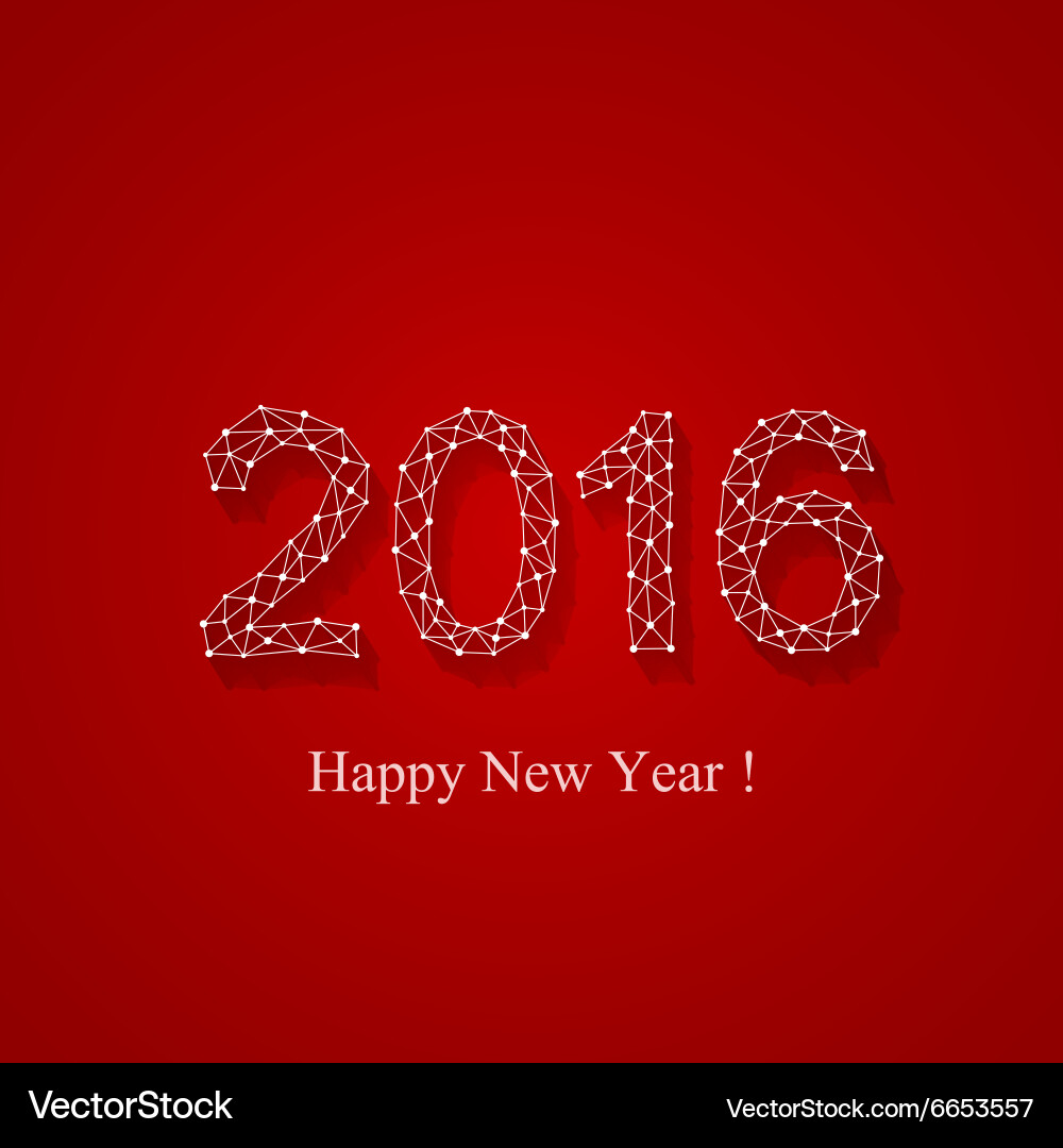 Text design happy new year 2016 Royalty Free Vector Image