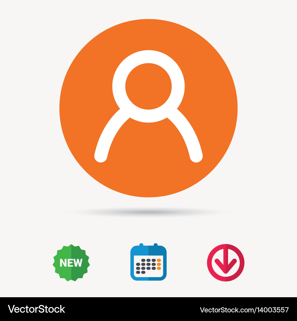 User icon human person sign Royalty Free Vector Image