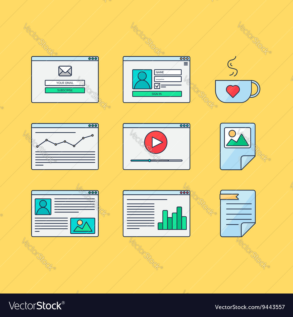 Web template form Royalty Free Vector Image - VectorStock