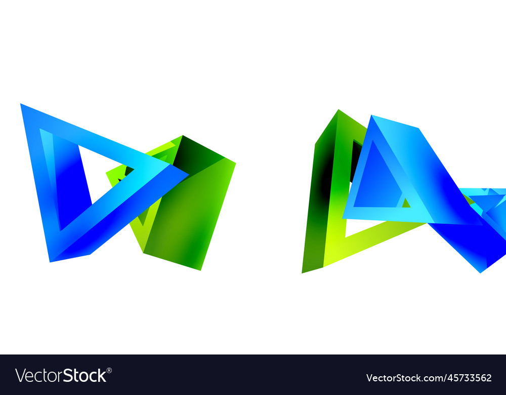 3d triangle abstract background basic shape Vector Image