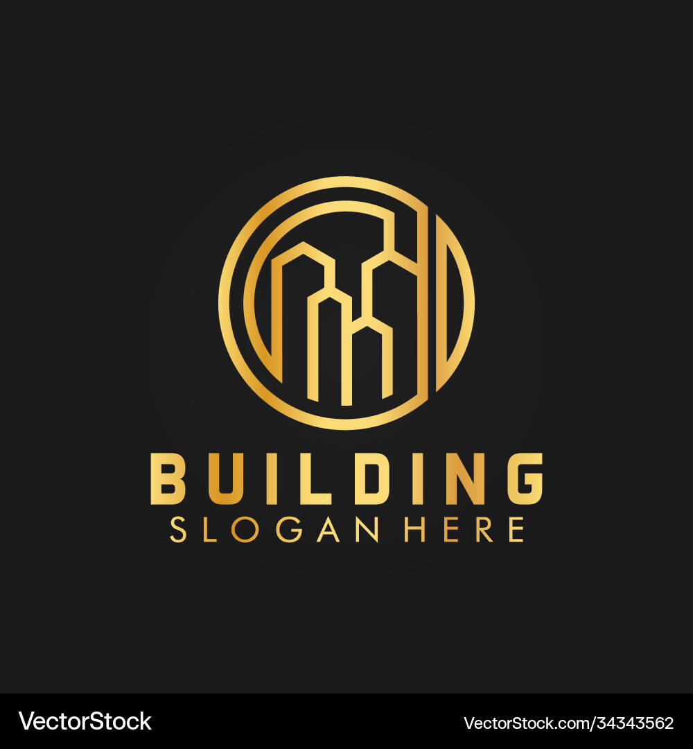 Abstract luxury building golden ratio construction