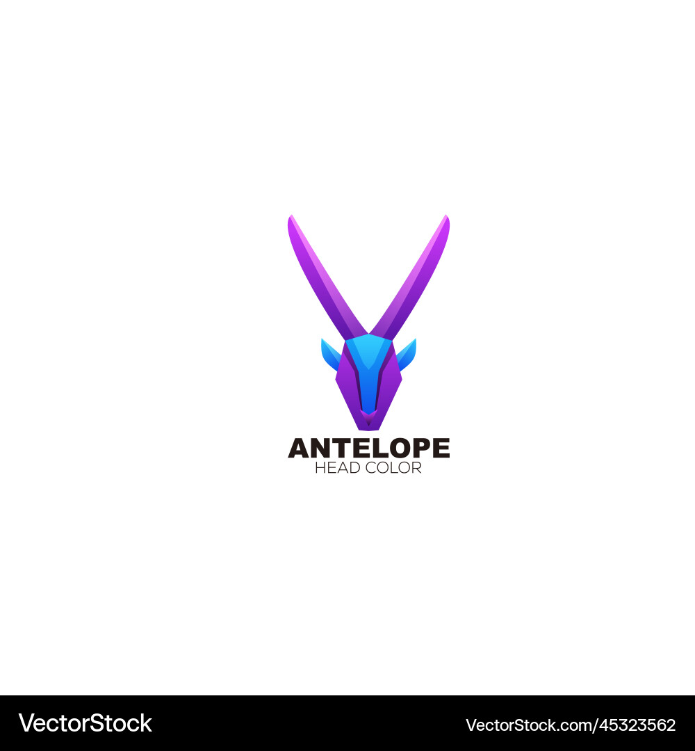 Antelope logo colorful template design icon Vector Image