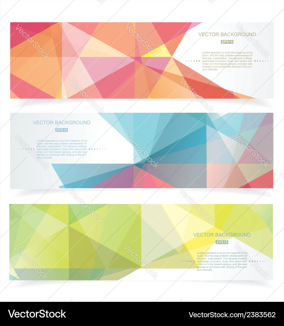 Banners with pattern of geometric shapes Vector Image