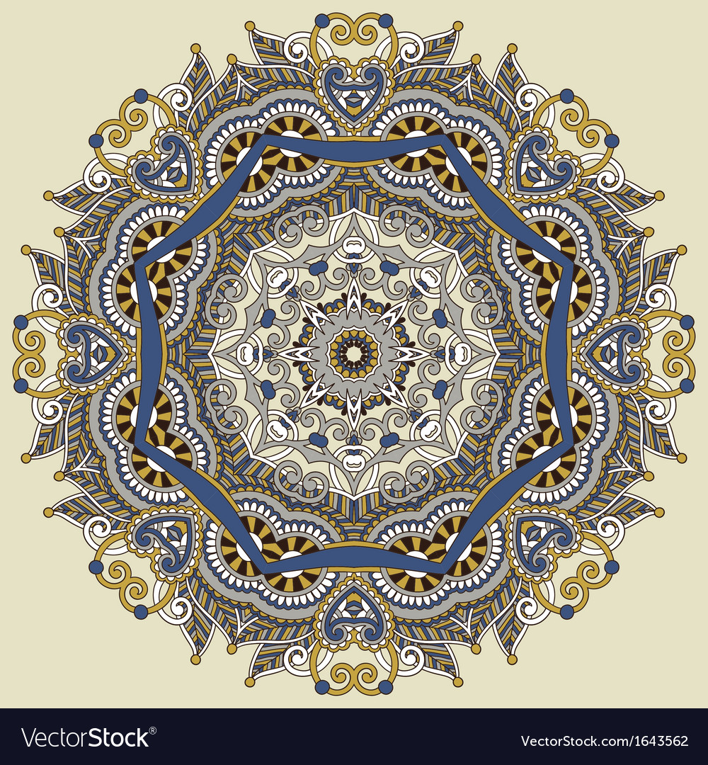 Circle ornament ornamental round lace Royalty Free Vector