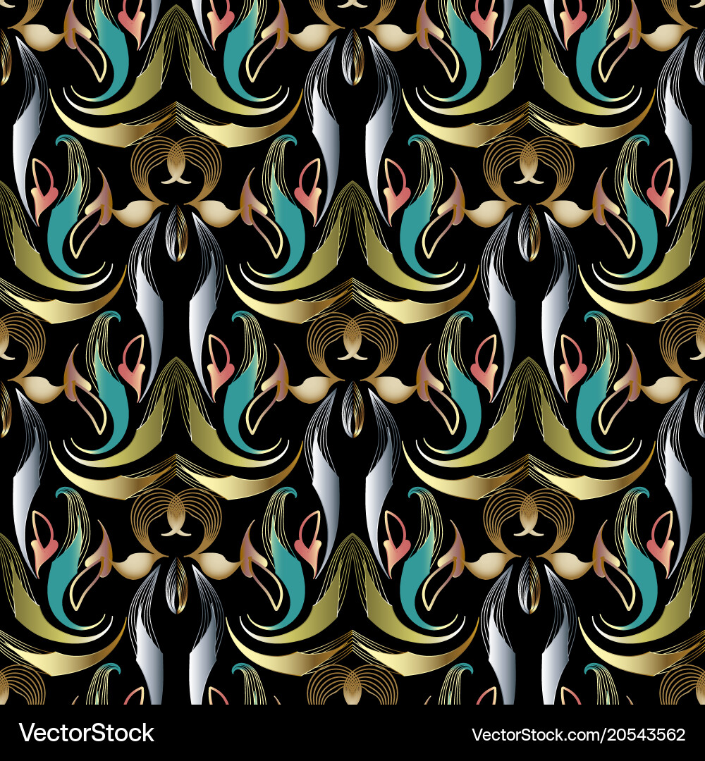 Ethnic style floral paisley seamless pattern Vector Image