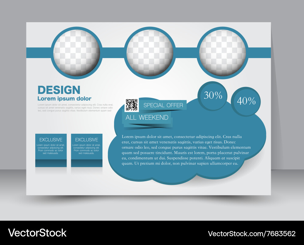 Flyer brochure magazine cover template design Vector Image