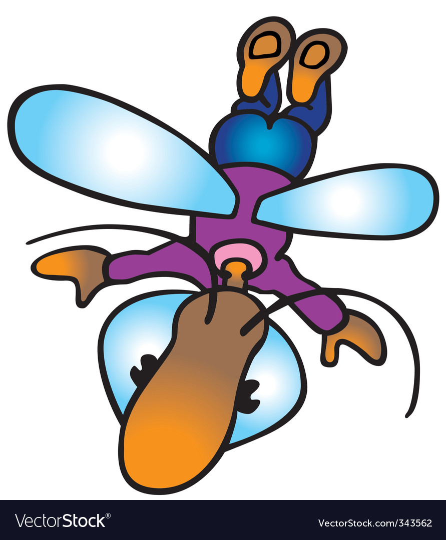 Flying bug Royalty Free Vector Image - VectorStock