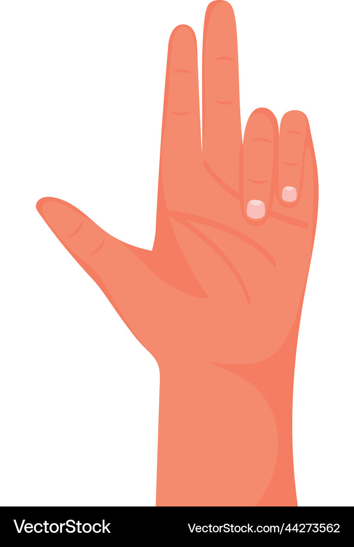 Hand human gun signal Royalty Free Vector Image