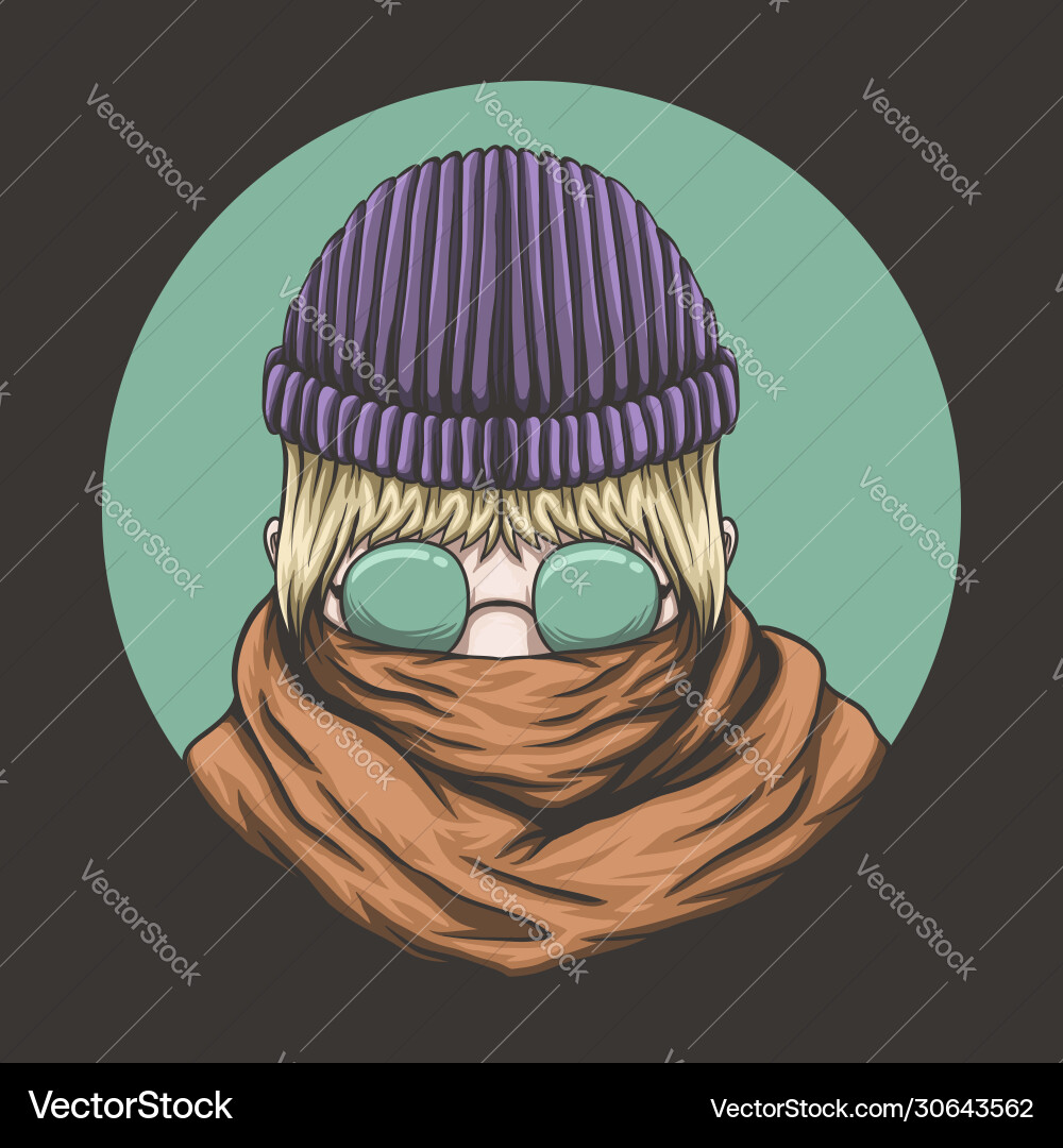 Mysterious woman eyeglasses Royalty Free Vector Image