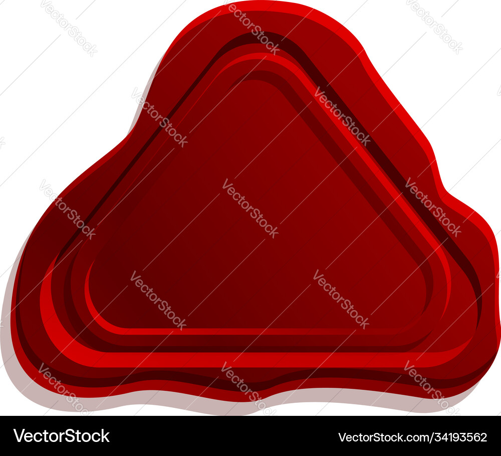 Old triangle wax seal icon cartoon style Vector Image