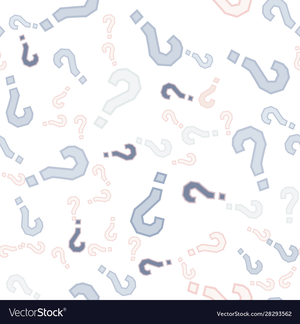 Quiz seamless pattern question marks doubt faq Vector Image