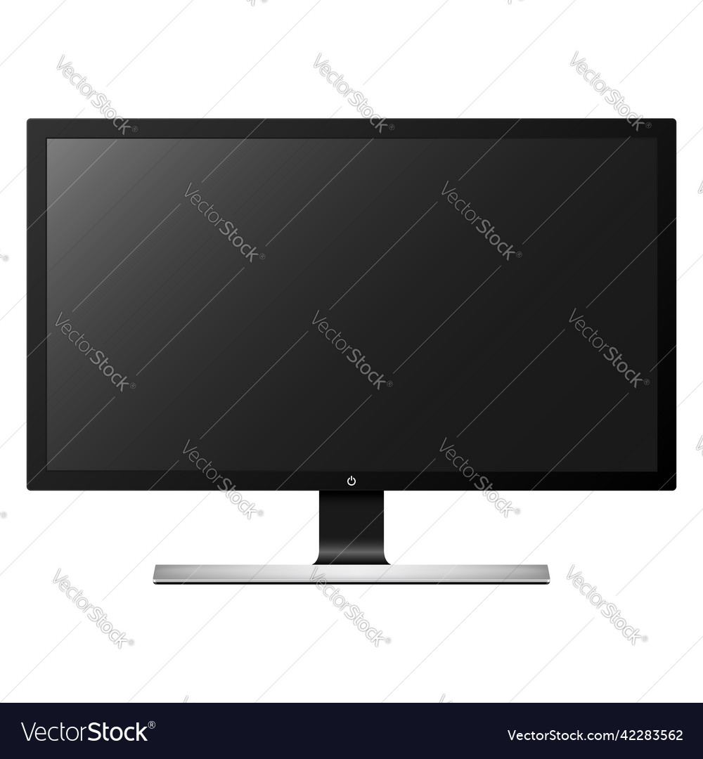 Realistic computer monitor screen Royalty Free Vector Image