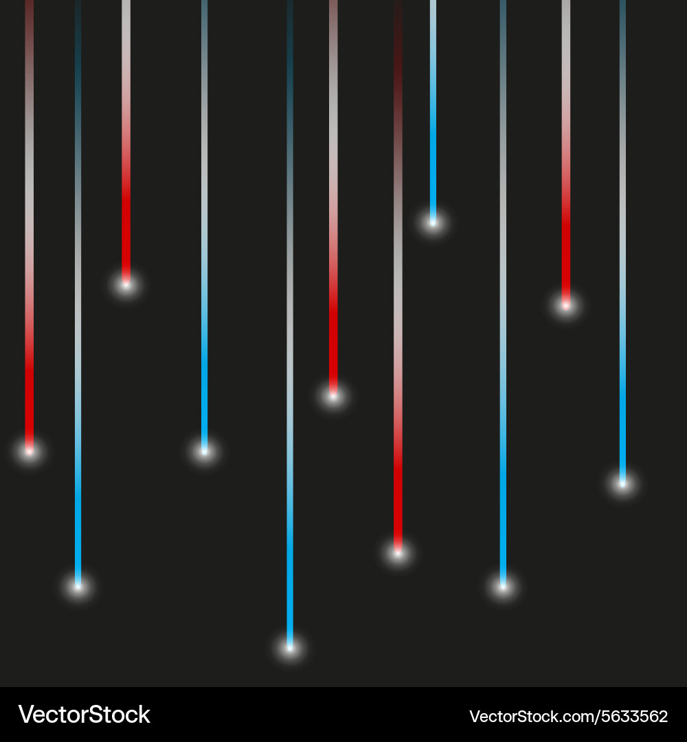 Simple blue and red lights laser stripes shiny Vector Image
