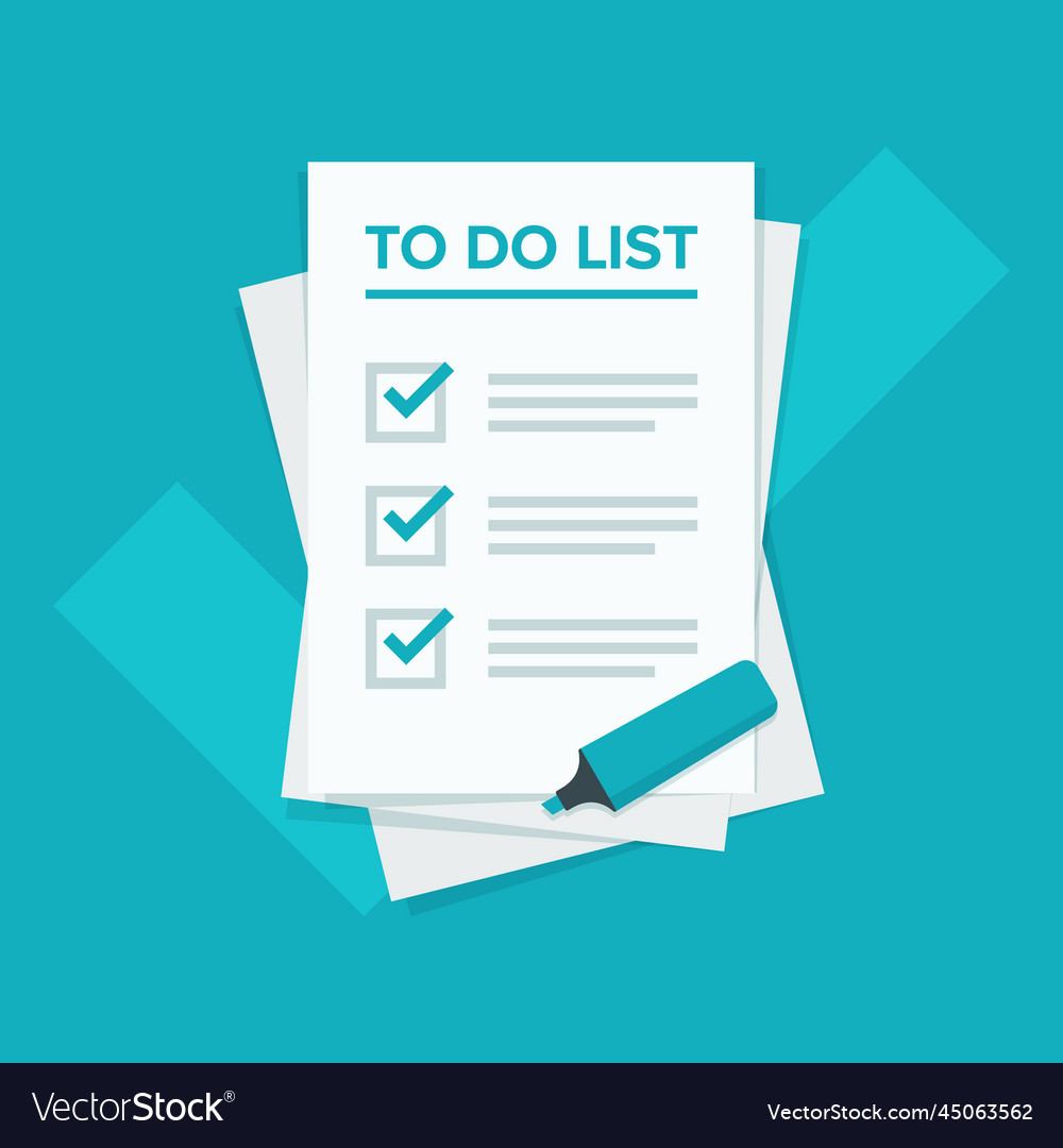 To do list icon concept Royalty Free Vector Image