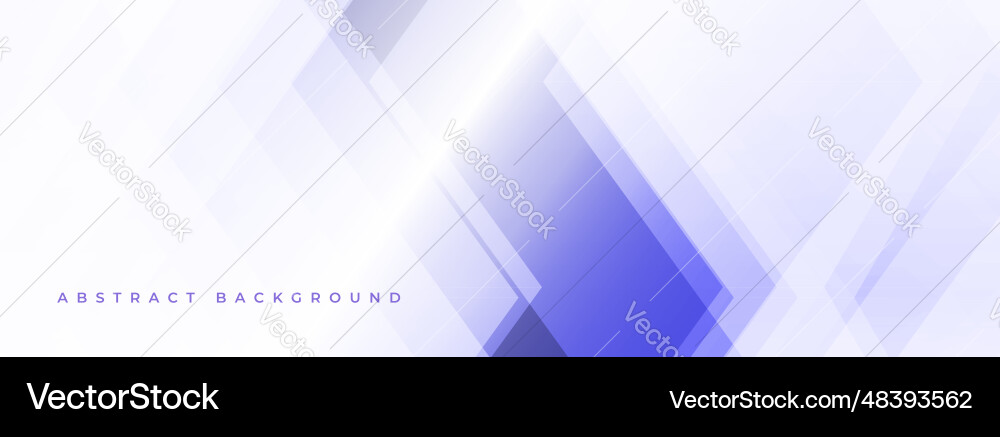 White and violet modern abstract wide banner Vector Image
