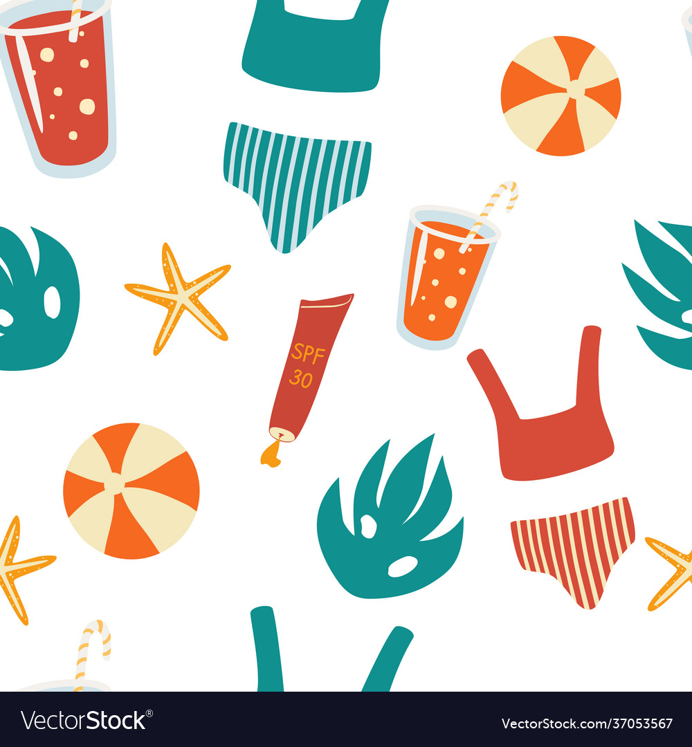 0292 summer pattern Royalty Free Vector Image - VectorStock
