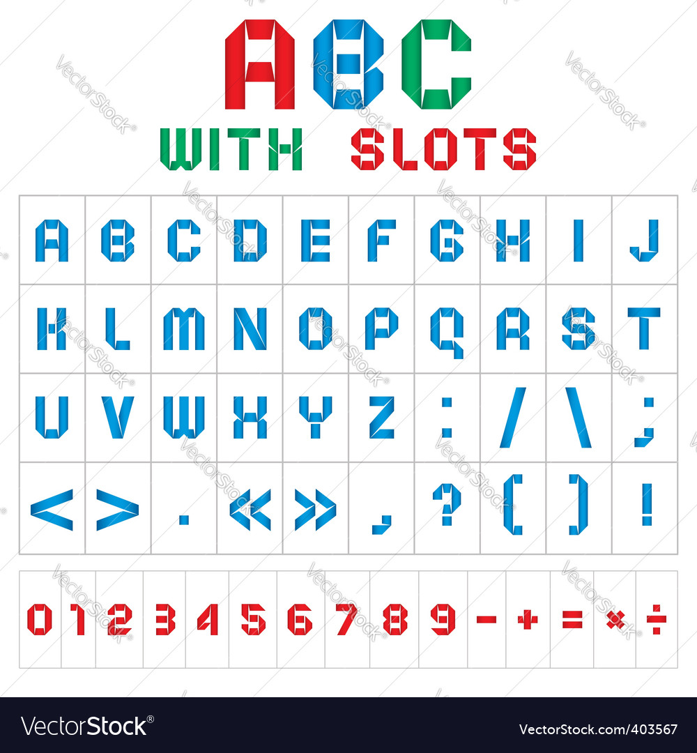 Abc font Royalty Free Vector Image - VectorStock