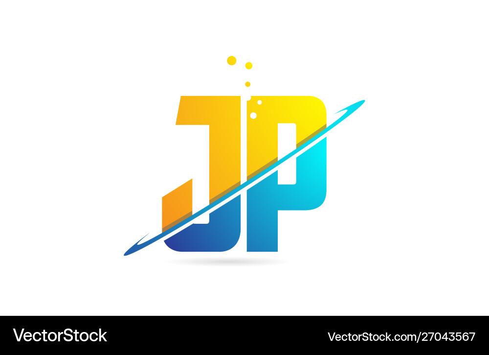 Alphabet letter jp j p combination for logo Vector Image