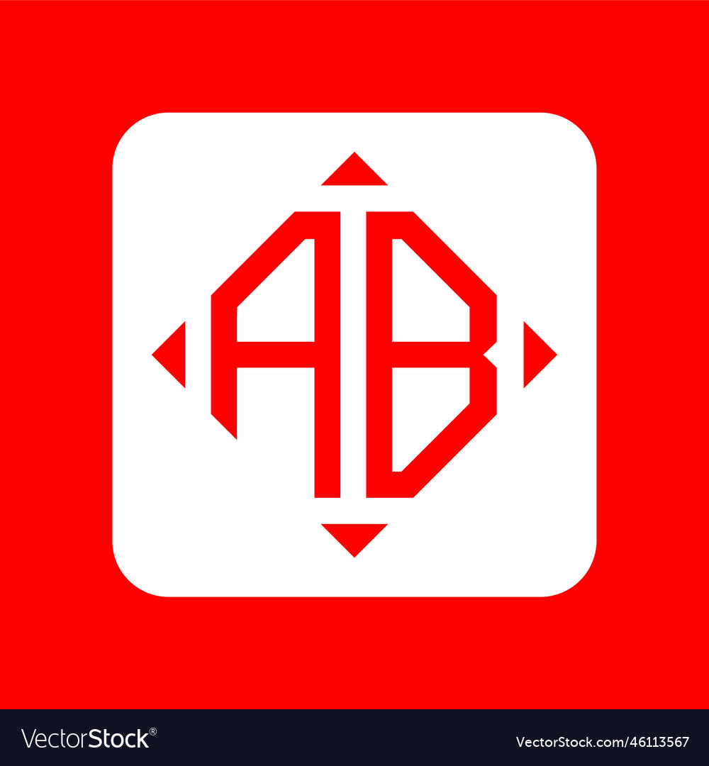 Creative simple initial monogram ab logo designs Vector Image