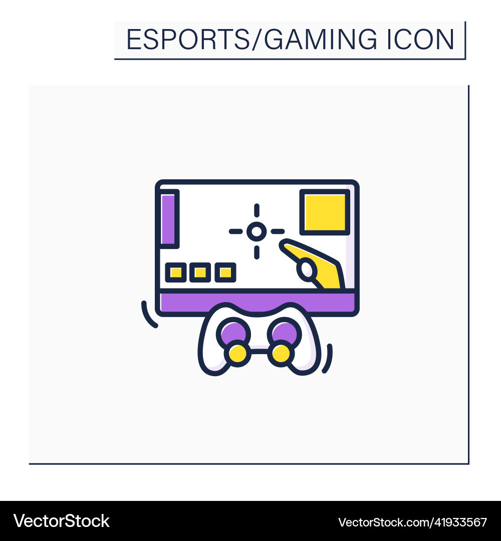 First person shooter color icon Royalty Free Vector Image