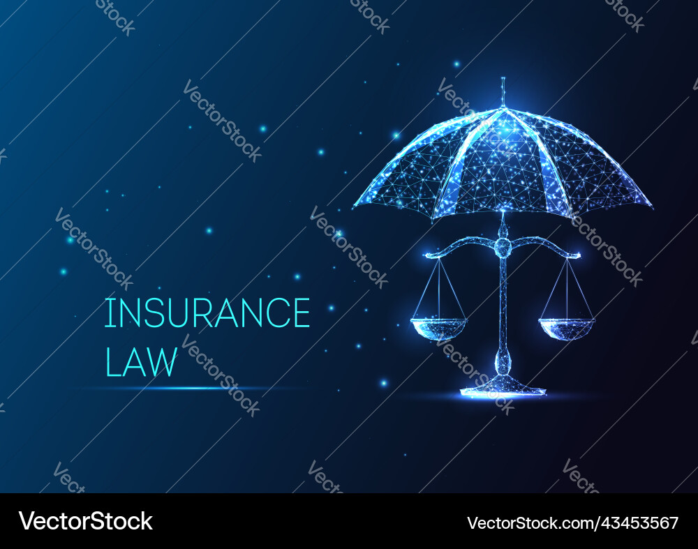 Insurance law justice protection concept Vector Image