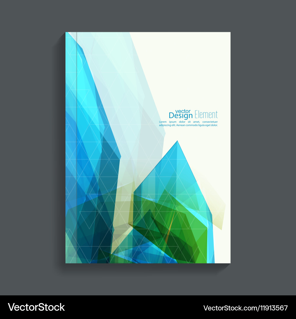 Magazine cover with colored crystals Royalty Free Vector