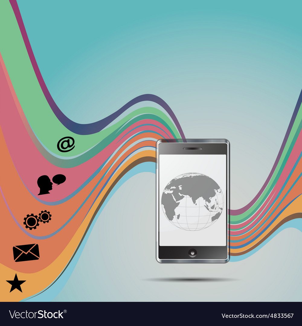 Mobile background background Royalty Free Vector Image