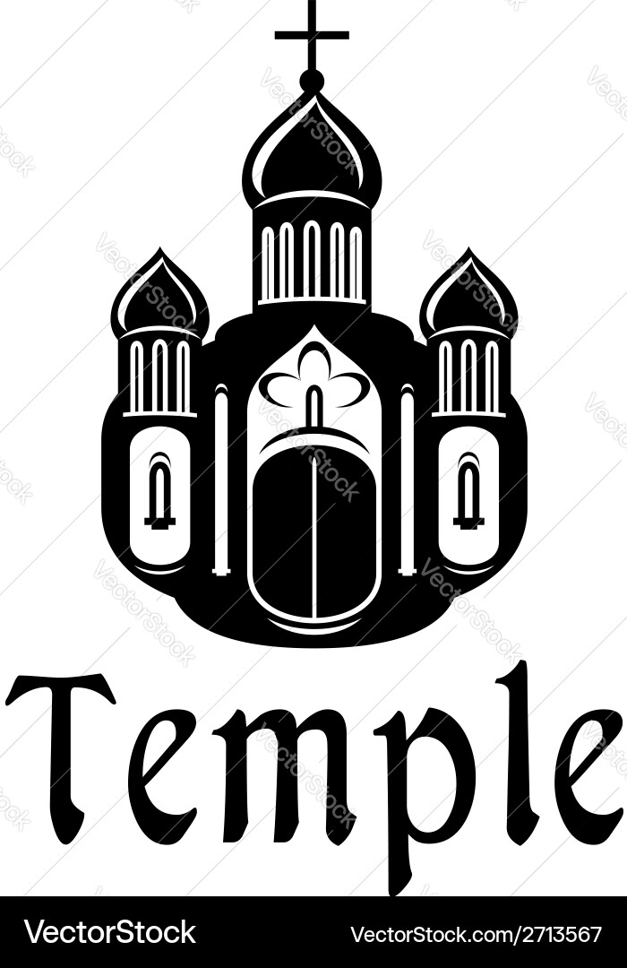 Religious temple or church icon Royalty Free Vector Image