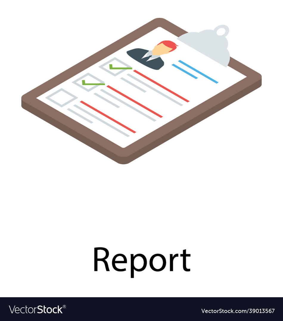 Report Royalty Free Vector Image - VectorStock