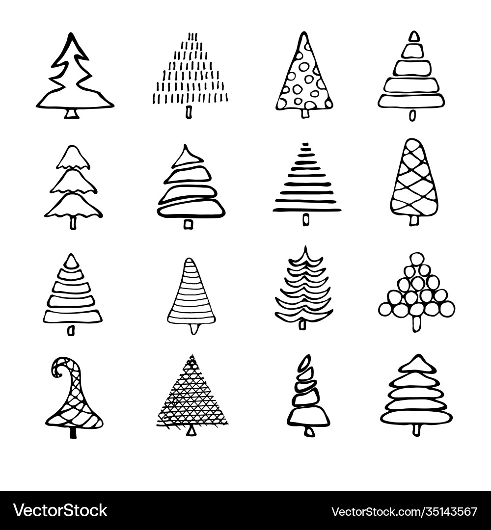 Set hand drawn cartoon greeting cards Royalty Free Vector