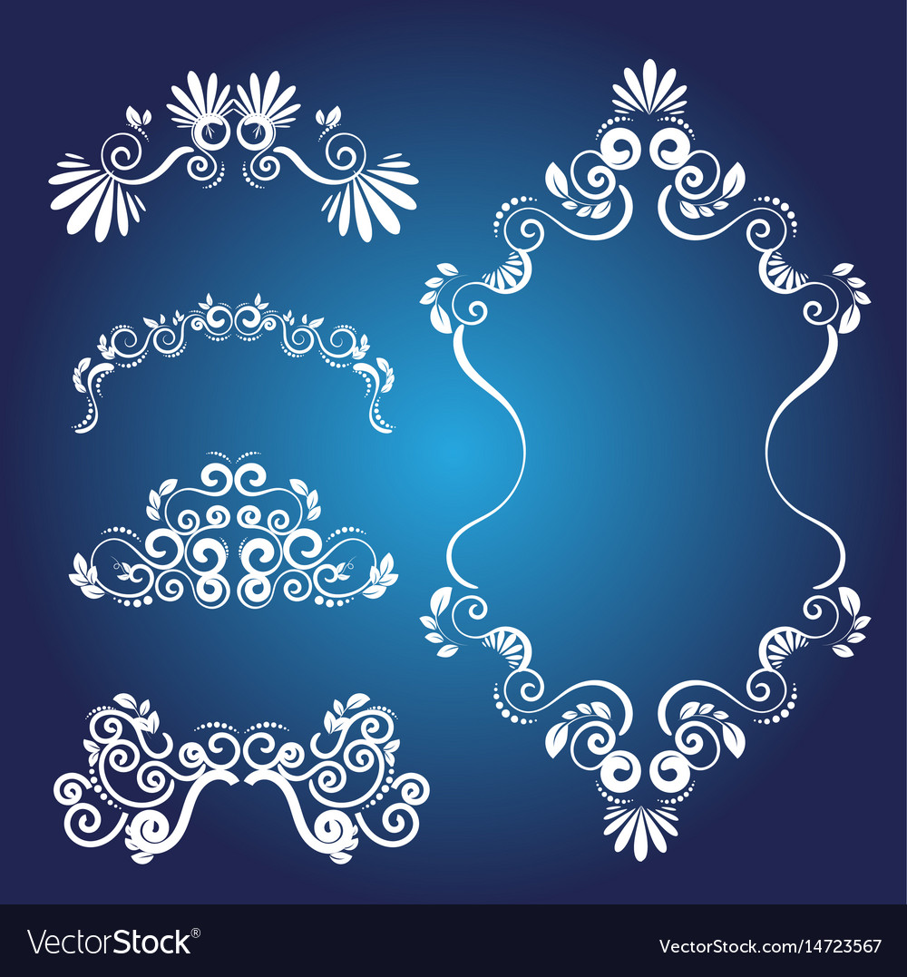 Vintage frames and scroll elements10 Royalty Free Vector